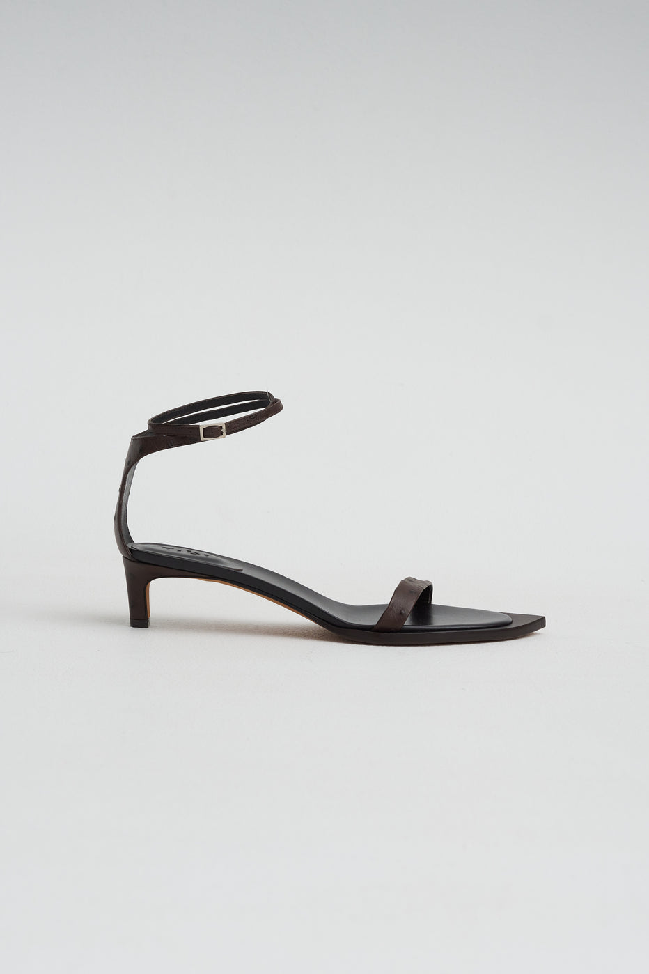 Ostrich Print Ulrich Heel, Dark Brown – Kick Pleat
