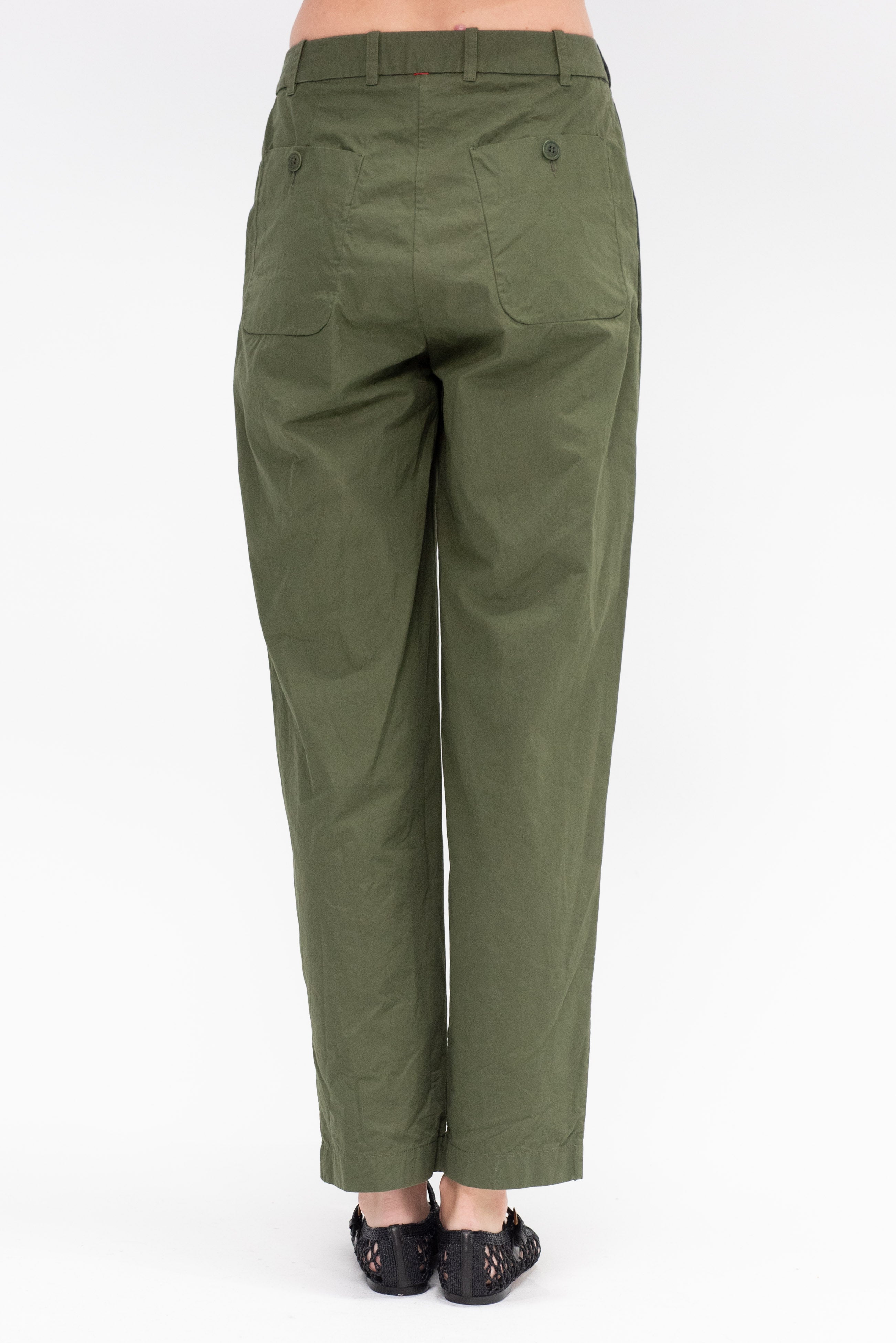 Casey Casey Bee Pant, Olive – Kick Pleat Casey Casey Bee Pant, Olive – Kick Pleat