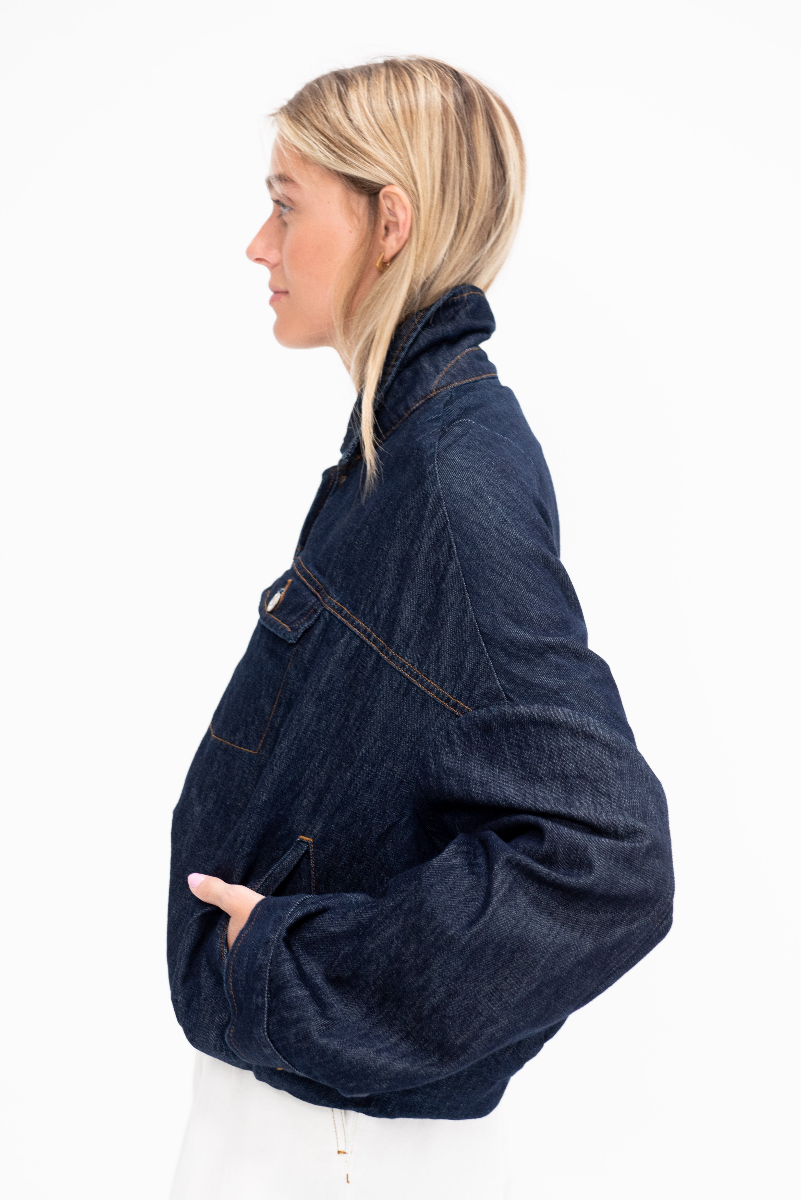 Denim Jacket, Indigo – Kick Pleat