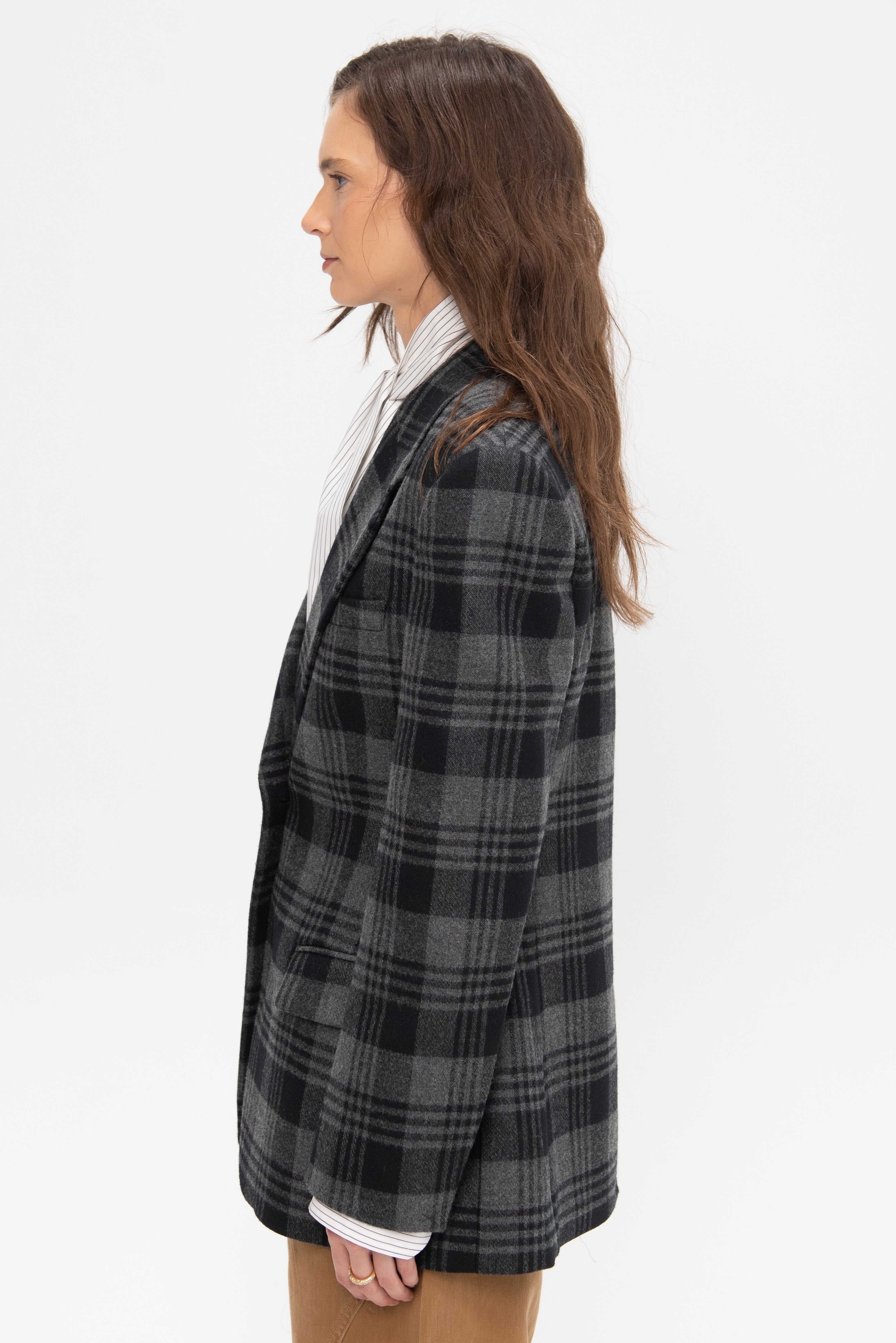 Daria Jacket, Grey Multi – Kick Pleat