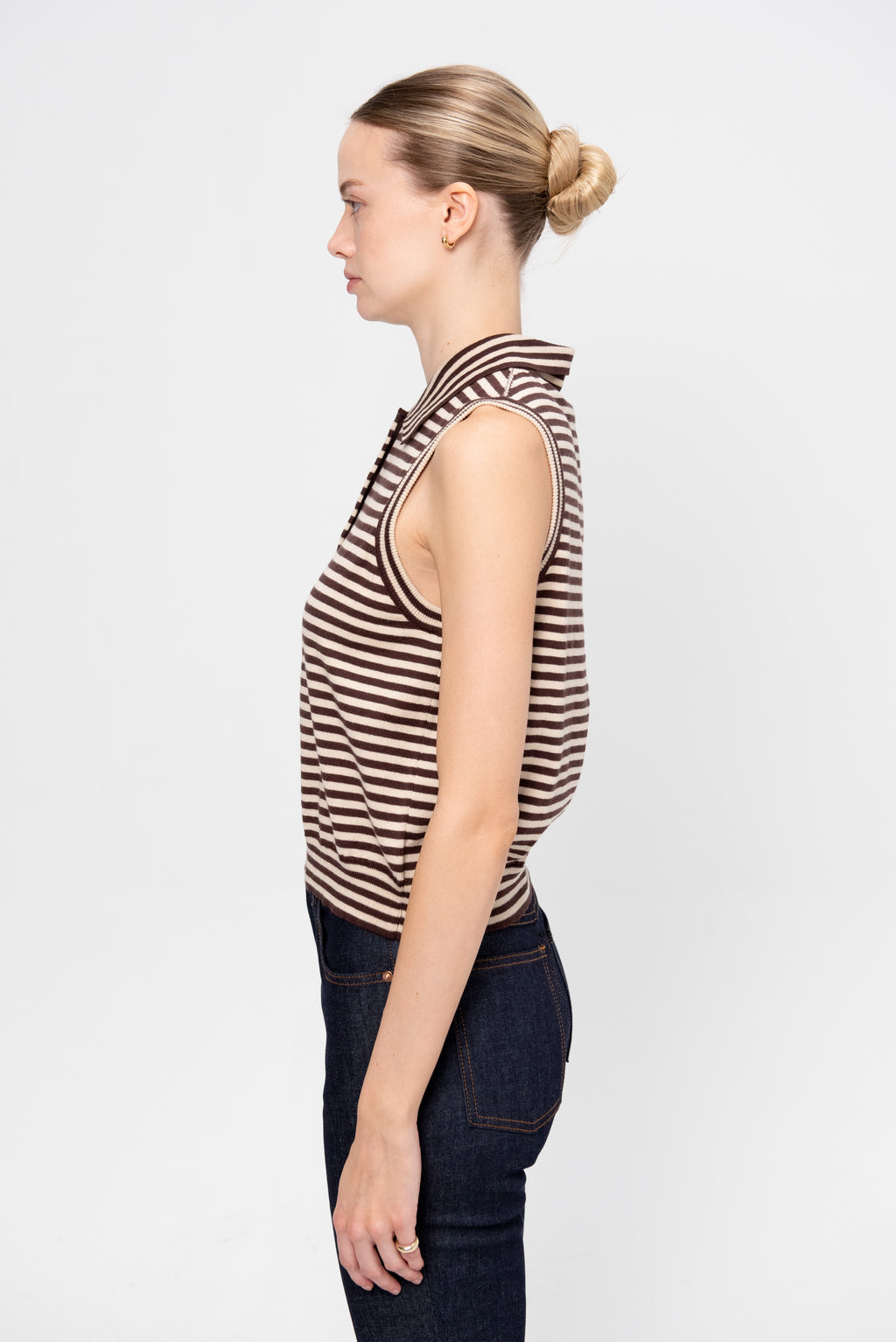 Rachel Comey Pola Vest, Sand & Brown – Kick Pleat